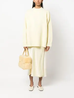 JIL SANDER Long-sleeve Crew-neck Wool Jumper - Yellow