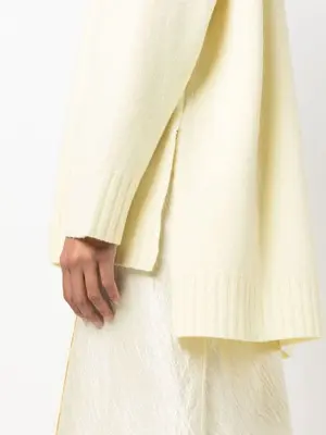JIL SANDER Long-sleeve Crew-neck Wool Jumper - Yellow