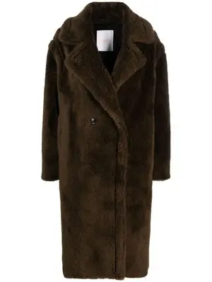 YVES SALOMON Plaid Wool Coat