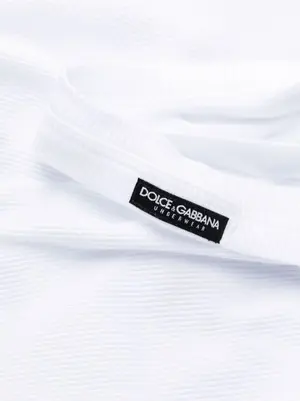 Dolce & Gabbana Marcello Ribbed-knit Tank Top - White