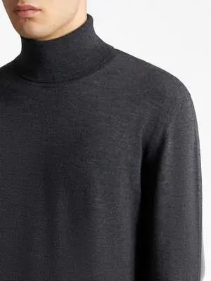 Etro Pegaso-embroidered High-neck Jumper - Grey