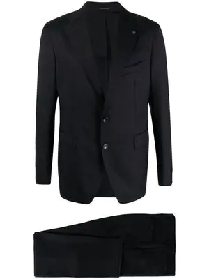 Tagliatore Logo-plaque Virgin-wool Single Breasted Blazer