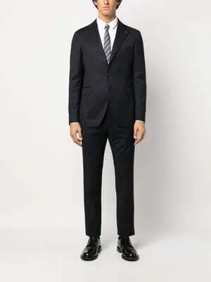 Tagliatore Logo-plaque Virgin-wool Single Breasted Blazer