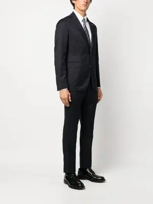 Tagliatore Logo-plaque Virgin-wool Single Breasted Blazer