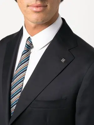 Tagliatore Logo-plaque Virgin-wool Single Breasted Blazer