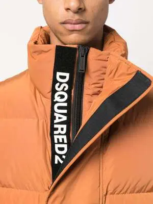 Dsquared2 Funnel-neck Padded Gilet - Orange