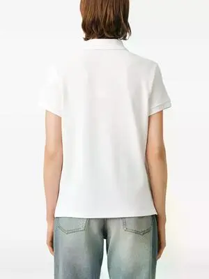 AMI Paris Cotton Polo With De Coeur - White