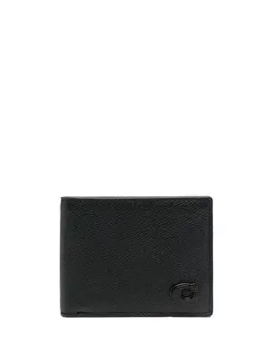 COACH® Logo-plaque Bi-fold Wallet - Black