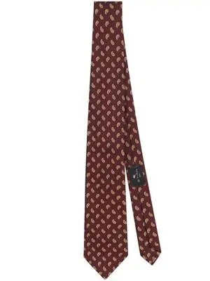 Etro Paisley-print Silk Neck Tie - Red