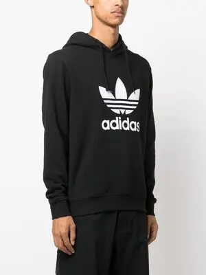 Adidas Logo-print Cotton Hoodie