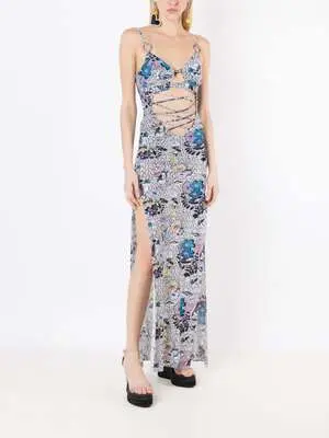 AMIR SLAMA Graphic-print Maxi Dress