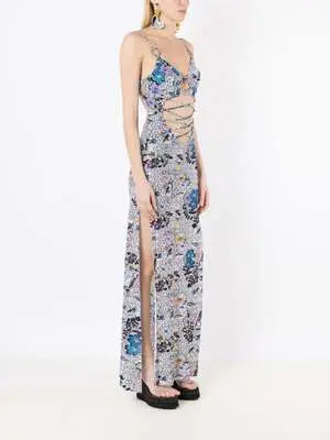 AMIR SLAMA Graphic-print Maxi Dress