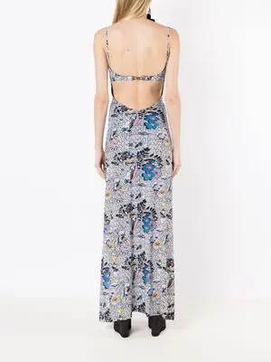 AMIR SLAMA Graphic-print Maxi Dress
