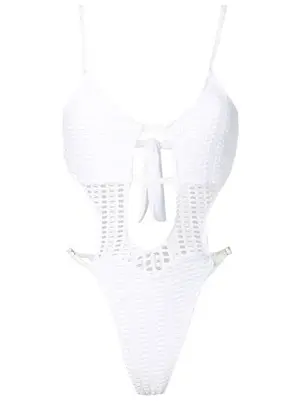 AMIR SLAMA Open-knit One-piece Swimsuit