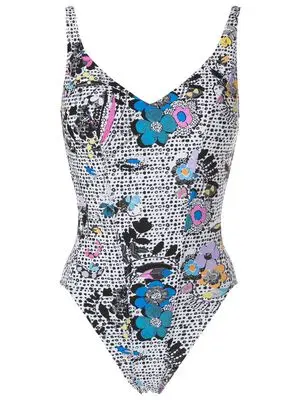 AMIR SLAMA Graphic-print Swimsuit - Multicolour