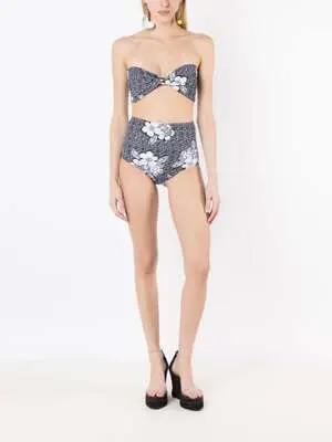 AMIR SLAMA Floral-print Bikini Set