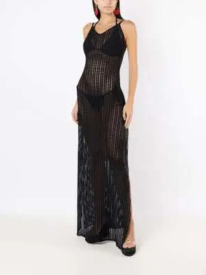 AMIR SLAMA Open-knit Maxi Dress