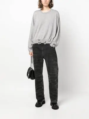 R13 Distressed Merino Wool Jumper
