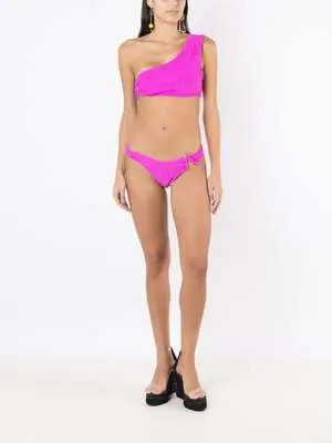 AMIR SLAMA Woven One-shoulder Bikini Set