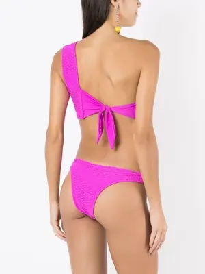 AMIR SLAMA Woven One-shoulder Bikini Set
