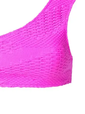 AMIR SLAMA Woven One-shoulder Bikini Set