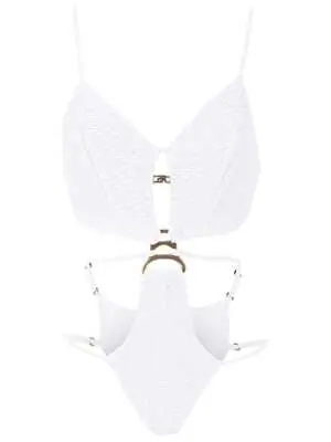 AMIR SLAMA Woven One-piece - White