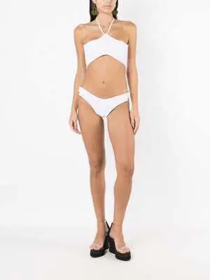 AMIR SLAMA Woven Halterneck One-piece