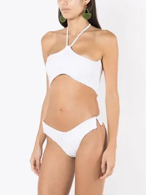 AMIR SLAMA Woven Halterneck One-piece