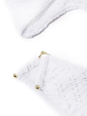 AMIR SLAMA Woven Halterneck One-piece