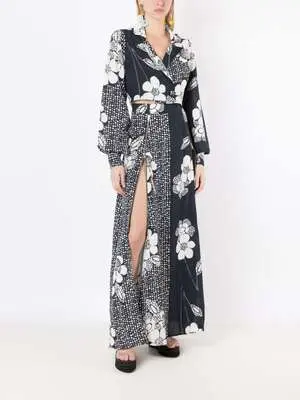 AMIR SLAMA Floral-print Cropped Shirt