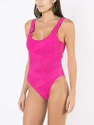 AMIR SLAMA Open-knit One-piece Swimsuit - White