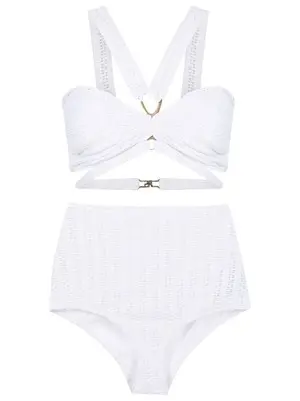 AMIR SLAMA V-neck Bikini - White
