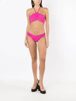 AMIR SLAMA Woven Halterneck One-piece
