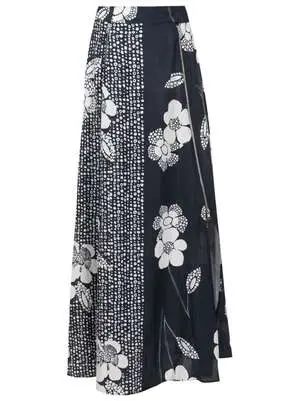 AMIR SLAMA Floral-print High-waist Skirt