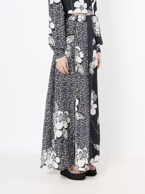AMIR SLAMA Floral-print High-waist Skirt