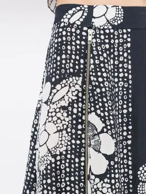 AMIR SLAMA Floral-print High-waist Skirt