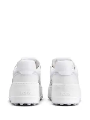 TOD'S Round-toe Leather Sneakers - White