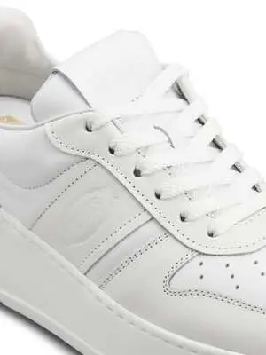 TOD'S Round-toe Leather Sneakers - White