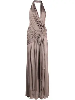 Blumarine Halterneck Backless Gown