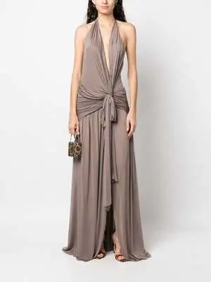 Blumarine Halterneck Backless Gown