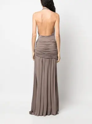 Blumarine Halterneck Backless Gown