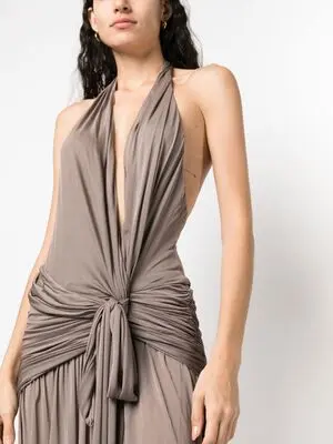 Blumarine Halterneck Backless Gown