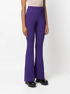Stella McCartney Ribbed-knit Flared Trousers