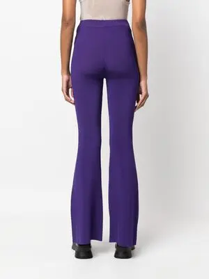 Stella McCartney Ribbed-knit Flared Trousers