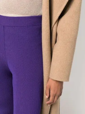 Stella McCartney Ribbed-knit Flared Trousers