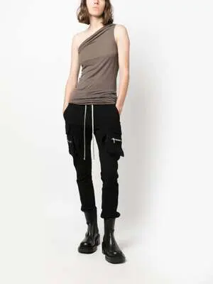 Rick Owens Drawstring Cotton Cargo Trousers