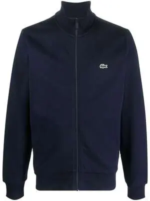 Lacoste High-neck Zip-up Sweatshirt - Blue
