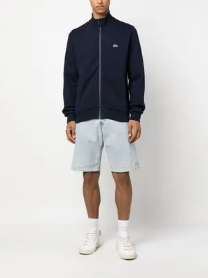 Lacoste High-neck Zip-up Sweatshirt - Blue
