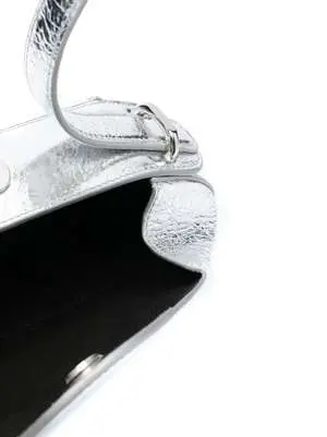 Yuzefi Cracked-leather Shoulder Bag