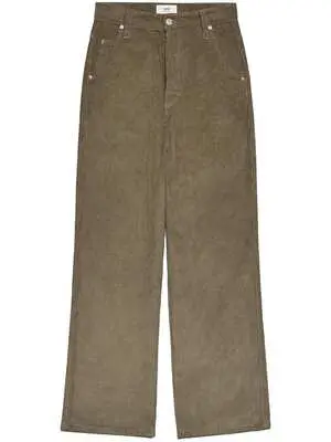 AMI Paris Corduroy Straight Trousers - Brown